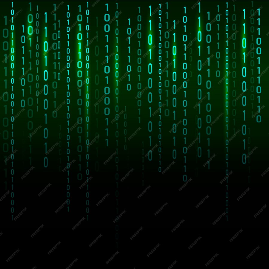 Premium Vector | The code of the background matrix falling from the top Vector particle pattern ...