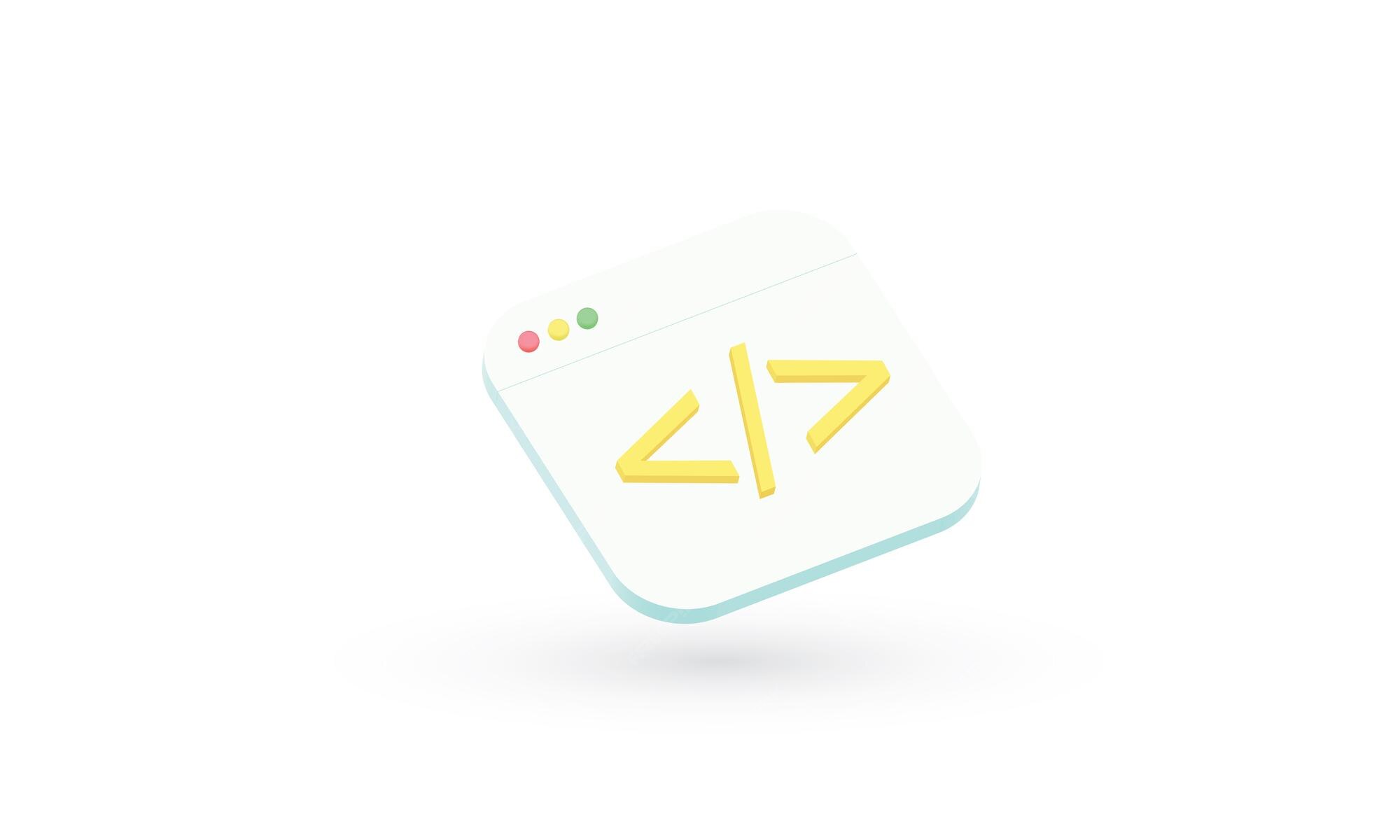 Premium Vector | Code Editor Icon Web programming browser development