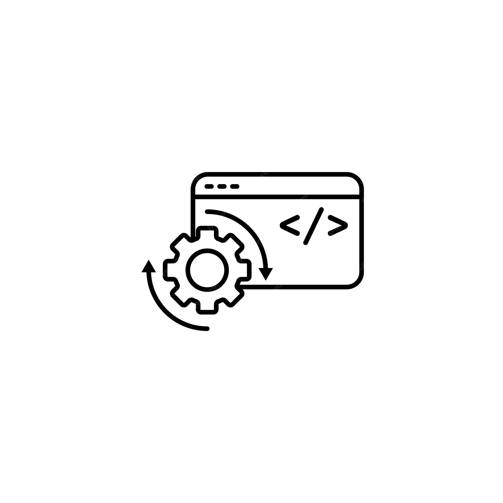 Premium Vector Code Optimization Icon Set Web Development Coding Vector Symbol In A Black 8043