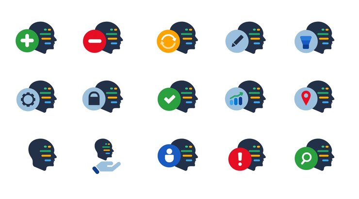 Premium Vector | Code programming inside head symbol of ai artificial ...