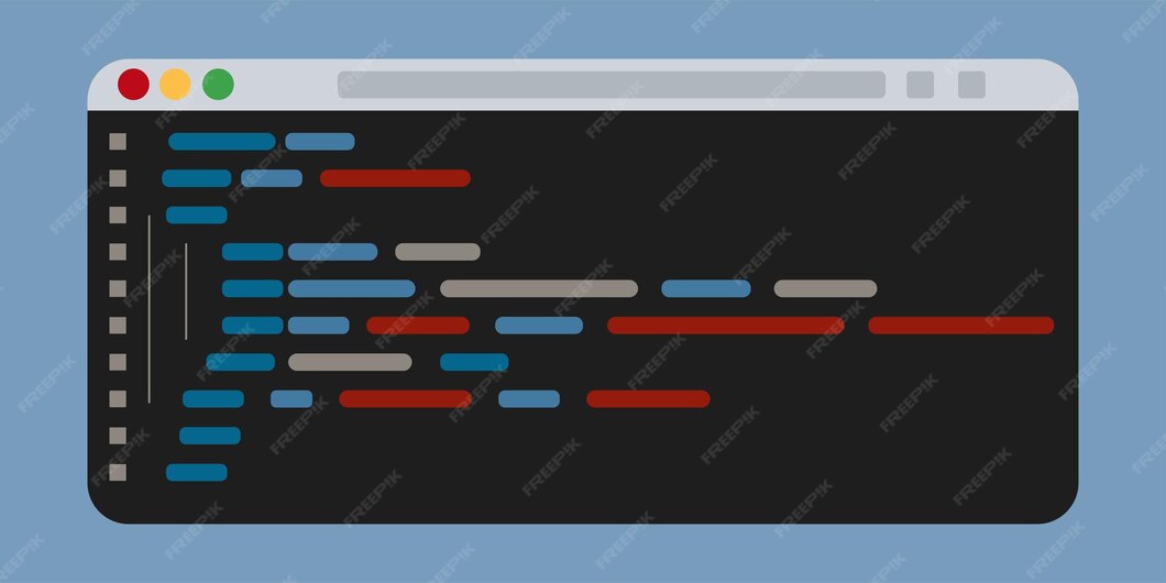 Premium Vector Code On Screen Vector Illustration Flat Coding Or Programming Script Text On