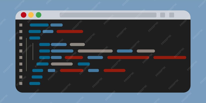 Premium Vector | Code on screen vector illustration flat coding or ...