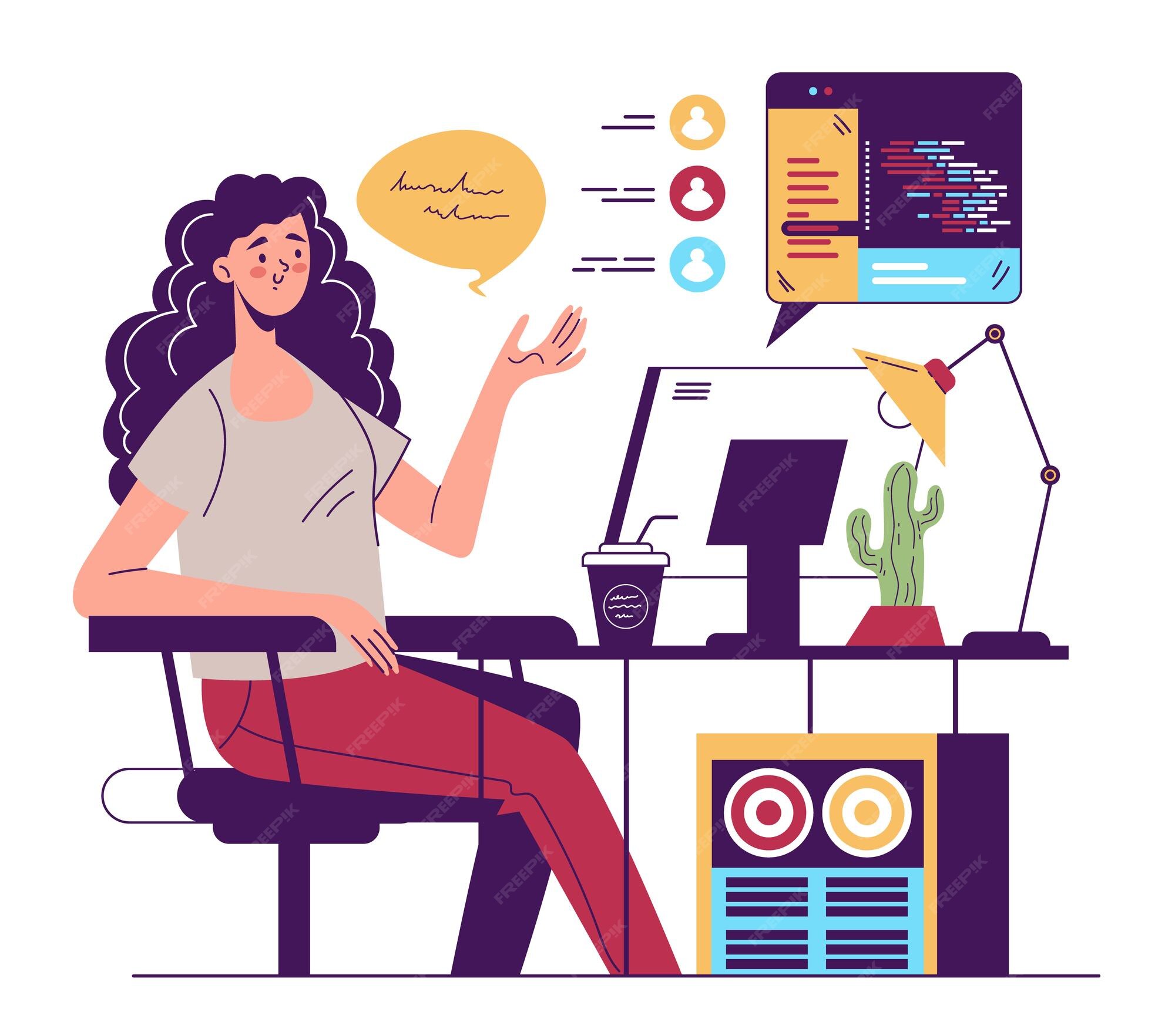 Premium Vector Coders Programmers Developers Characters Collaborating And Working At New Code