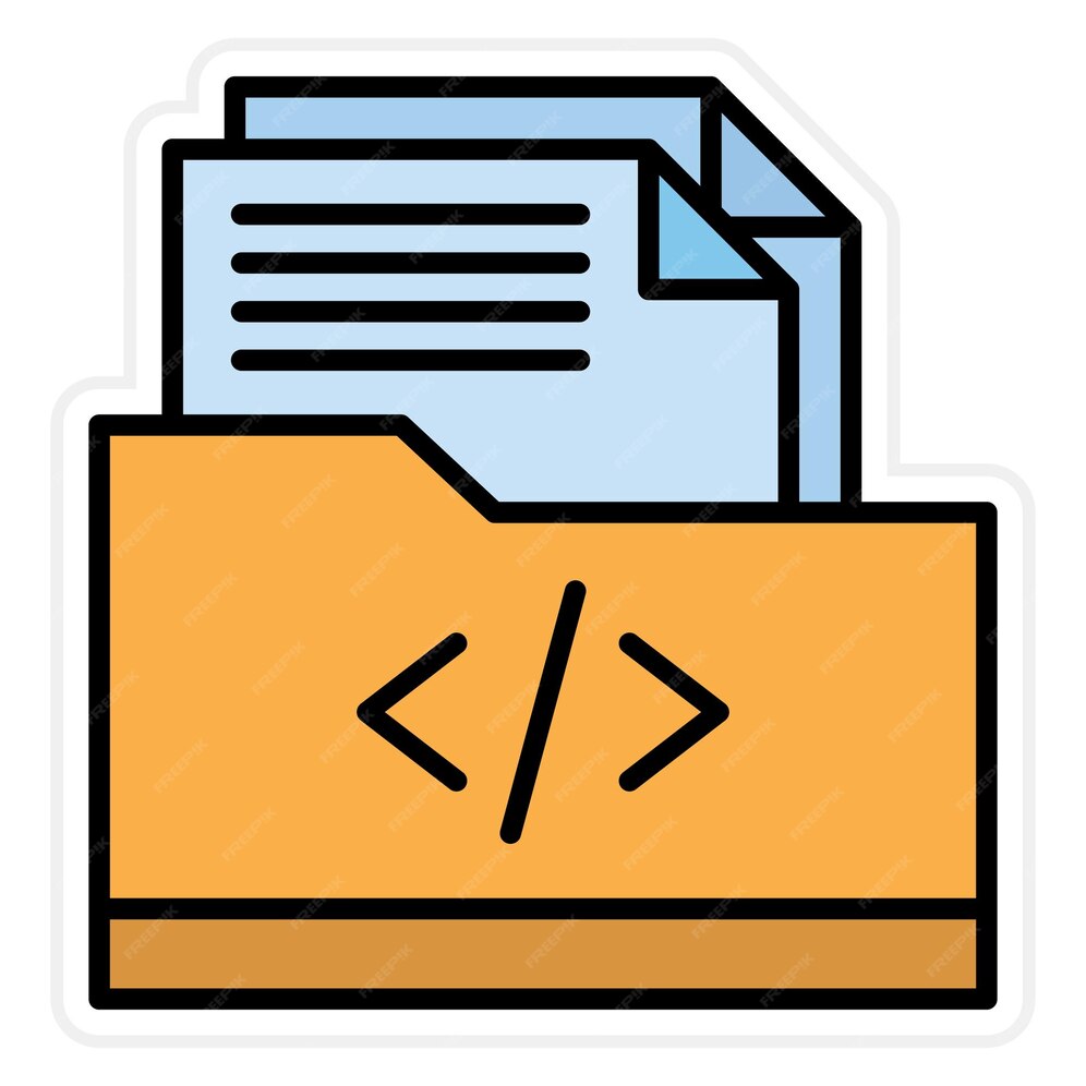 Premium Vector Coding Folder Icon Vector Image Can Be Used For Coding 0331