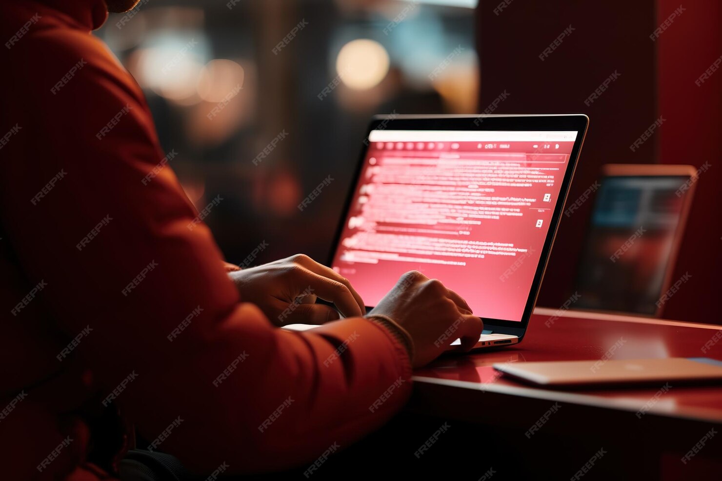 Premium Vector | Coding html and programming on screen laptop development