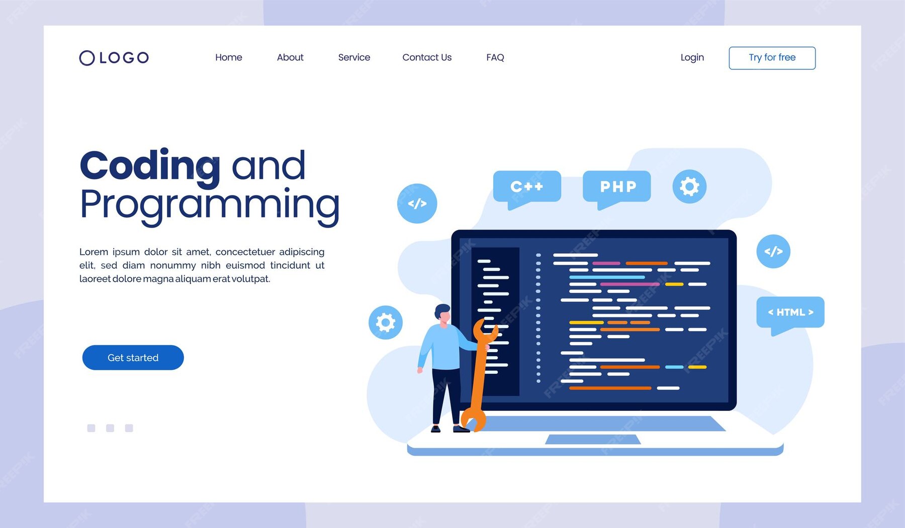 Premium Vector | Coding programming languages css html it ui programmer cartoon character ...