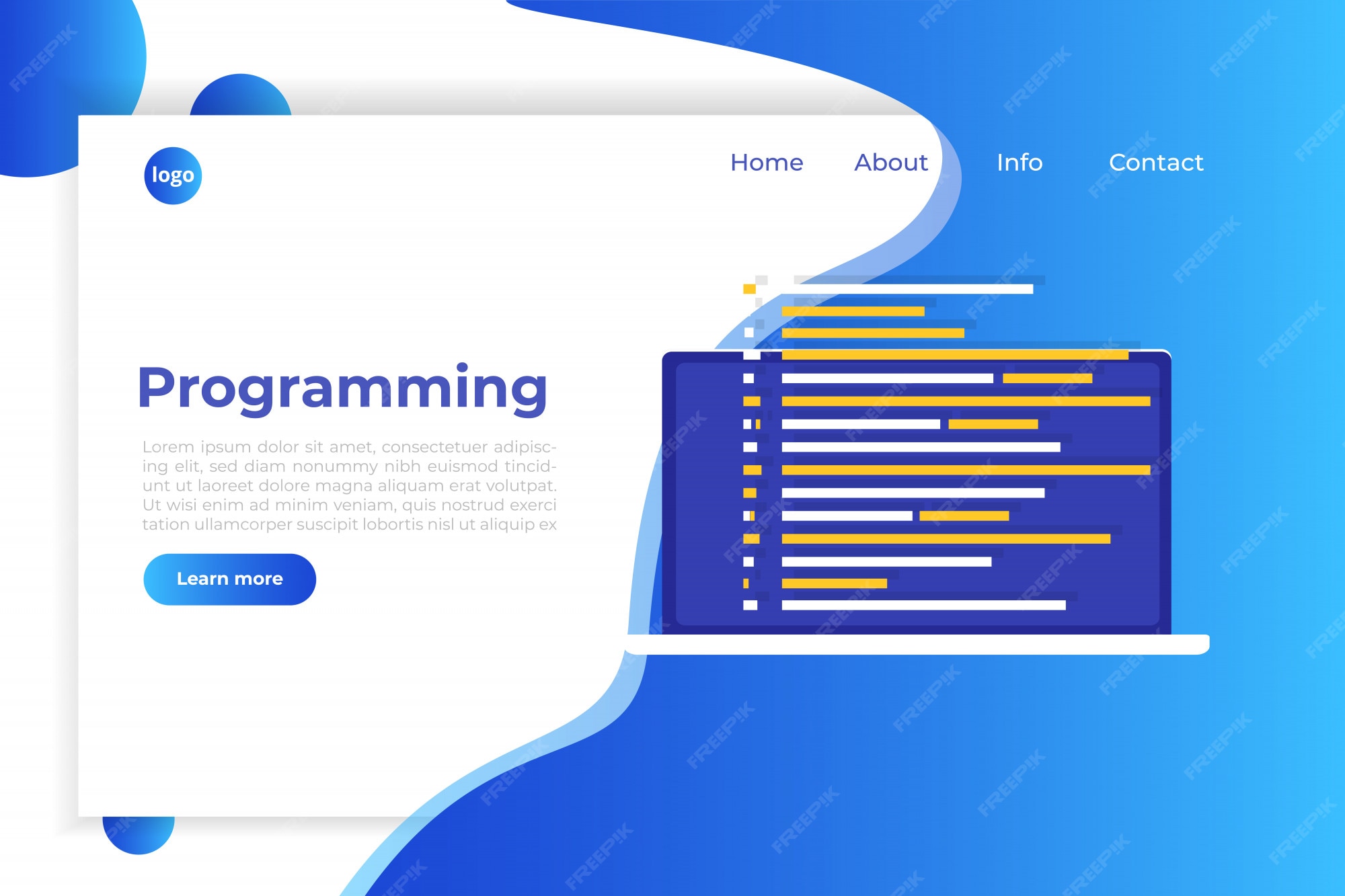 Premium Vector | Coding, Software development, programming, program code on screen