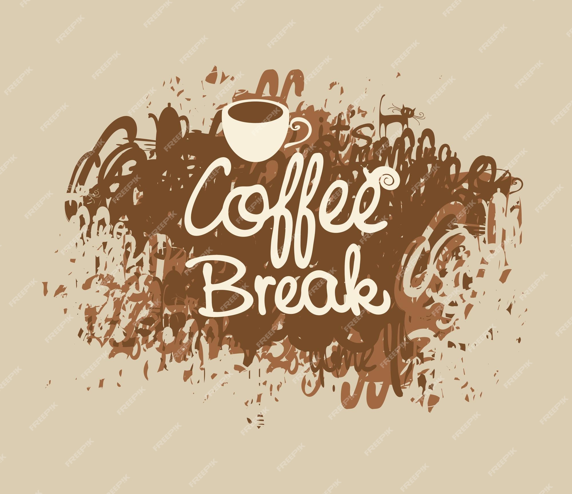 Premium Vector | Coffee break poster Premium Vector | Coffee break poster