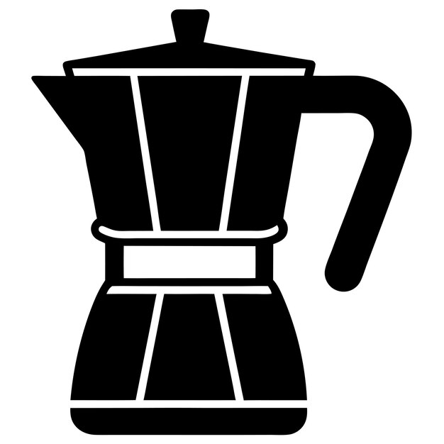 Coffee Maker Black Silhouette Vector Art And Illustration Premium Ai Generated Vector