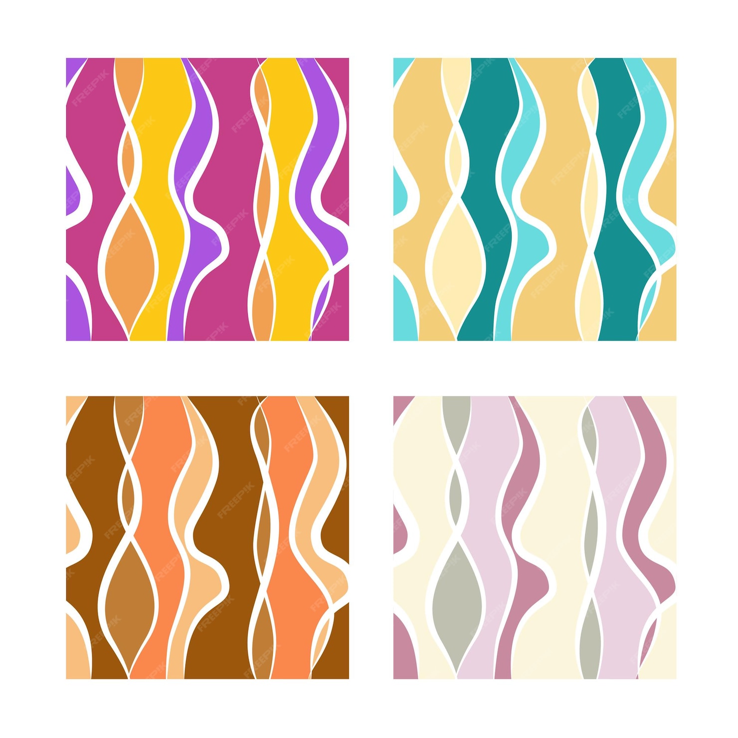 Premium Vector | Collection of colorful abstract backgrounds. line patterns Premium Vector | Collection of colorful abstract backgrounds. line patterns
