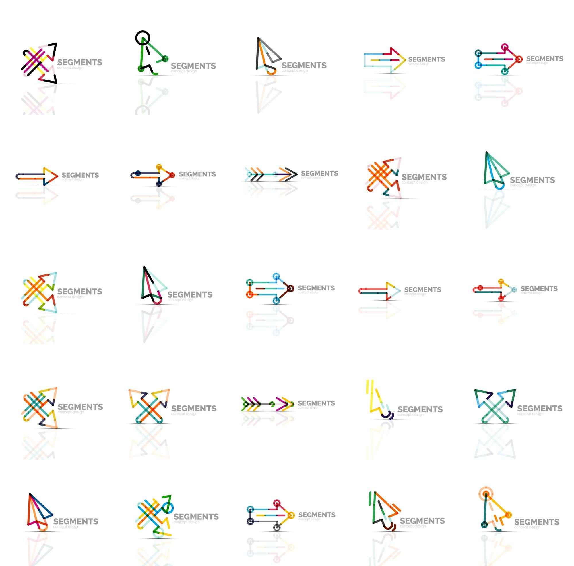Premium Vector | Collection of colorful abstract origami logos Premium Vector | Collection of colorful abstract origami logos