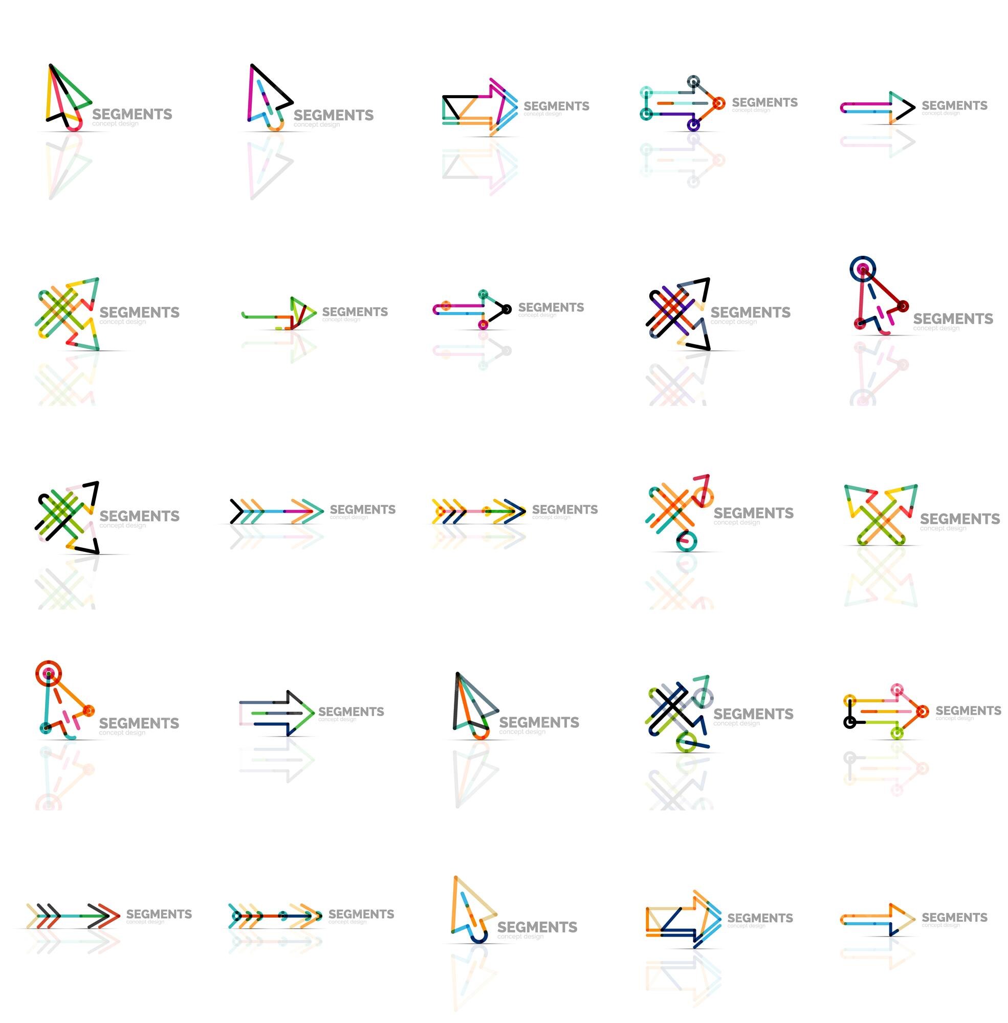 Premium Vector | Collection of colorful abstract origami logos Premium Vector | Collection of colorful abstract origami logos