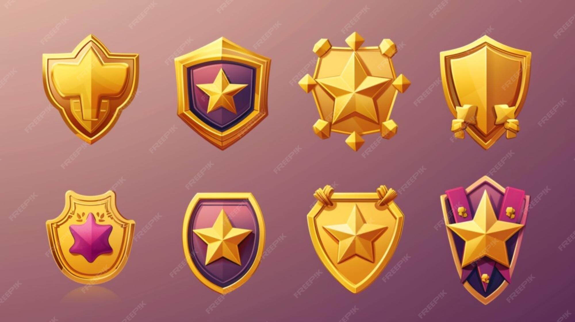 A collection of different colored shields for the game | Premium AI ... A collection of different colored shields for the game | Premium AI ...