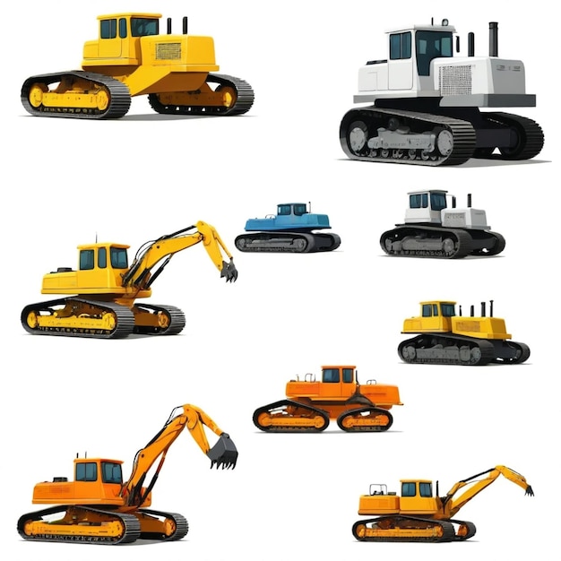 Premium Vector | A collection of different types of construction vehicles Premium Vector | A collection of different types of construction vehicles