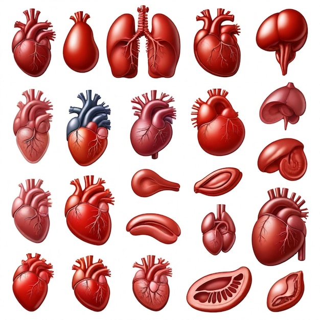A collection of different types of heart and human heart | Premium AI ... A collection of different types of heart and human heart | Premium AI ...