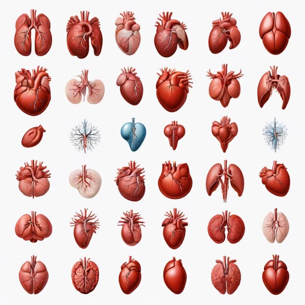A collection of different types of heart shaped objects | Premium AI ... A collection of different types of heart shaped objects | Premium AI ...