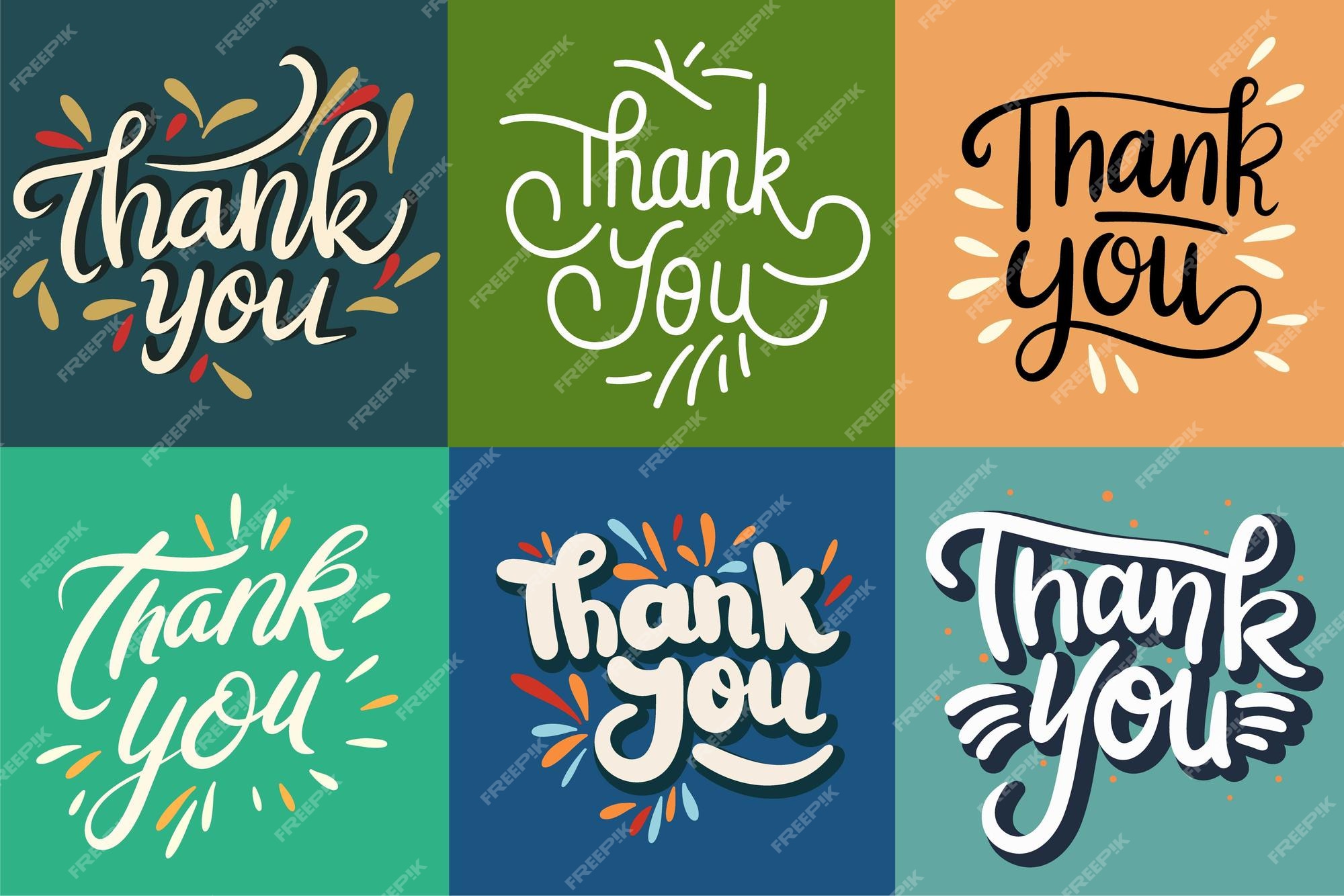 Premium Vector | Collection of Thank you inscriptions Handwriting text ... Premium Vector | Collection of Thank you inscriptions Handwriting text ...