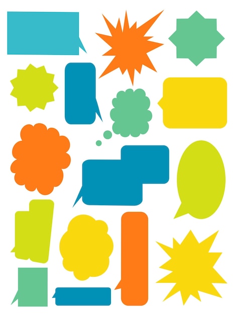 Premium Vector | Collection of vector colorful speech bubbles Premium Vector | Collection of vector colorful speech bubbles
