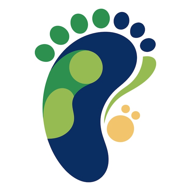 Colored Foot Print Vector Illustration Premium Ai Generated Vector