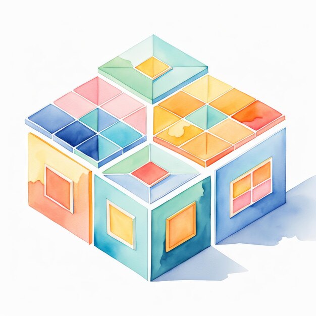 Premium Vector | Colorful 3d cube shape abstract background vector ... Premium Vector | Colorful 3d cube shape abstract background vector ...