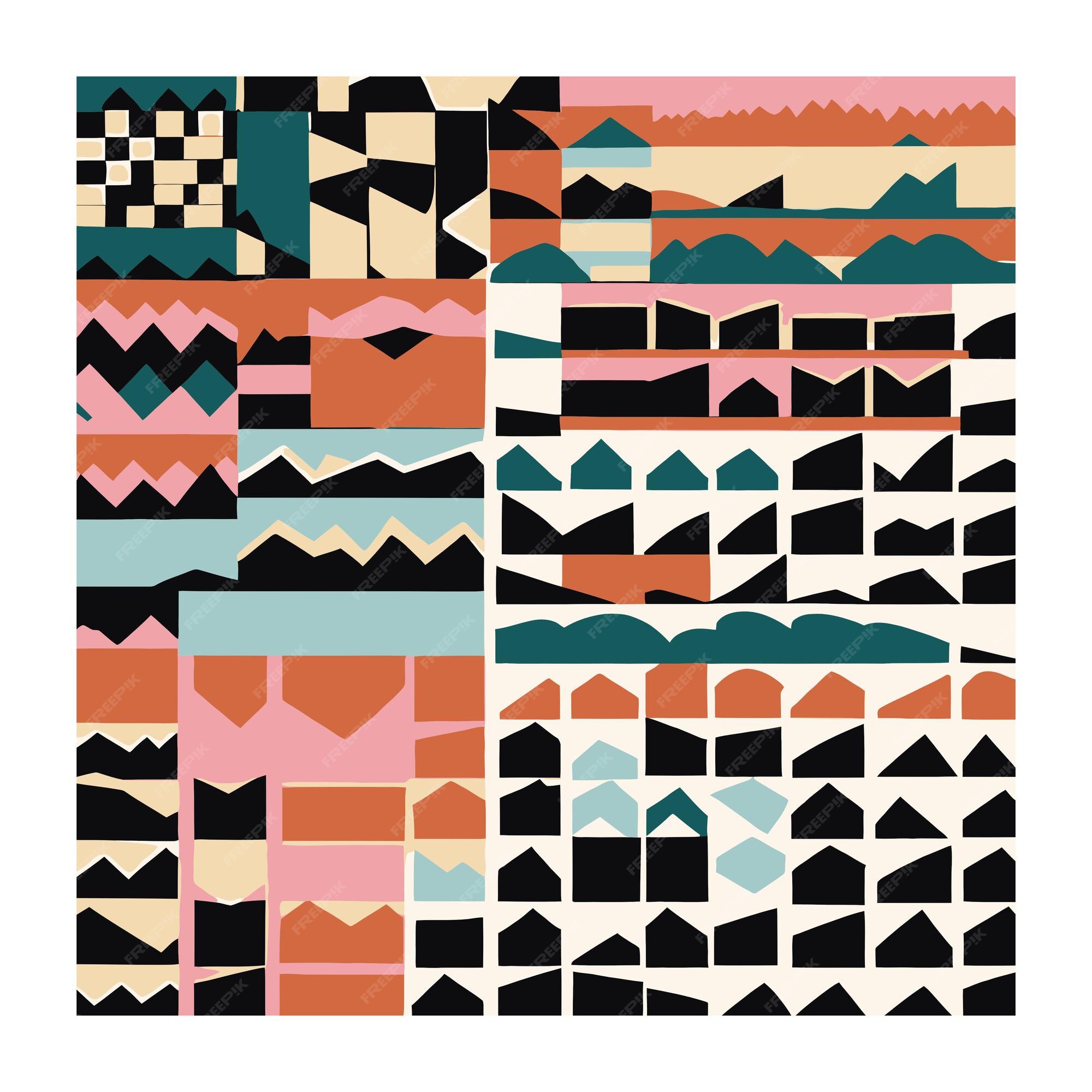 Premium Vector | Colorful abstract retro pattern Premium Vector | Colorful abstract retro pattern