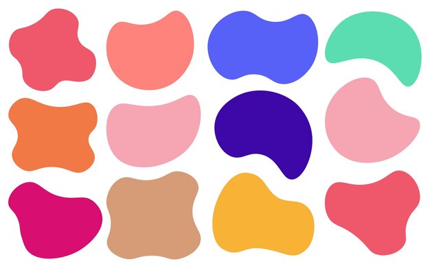 Premium Vector Colorful Blob Shape Vector Illustration