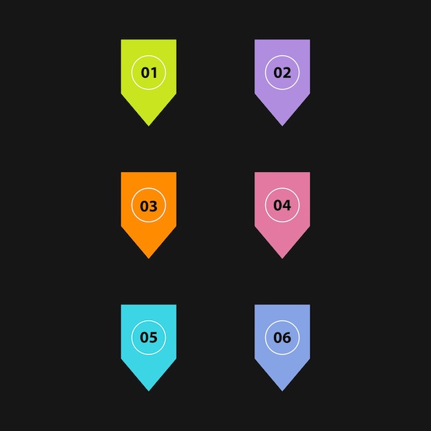 Premium Vector | Colorful bullet points design for website Premium Vector | Colorful bullet points design for website