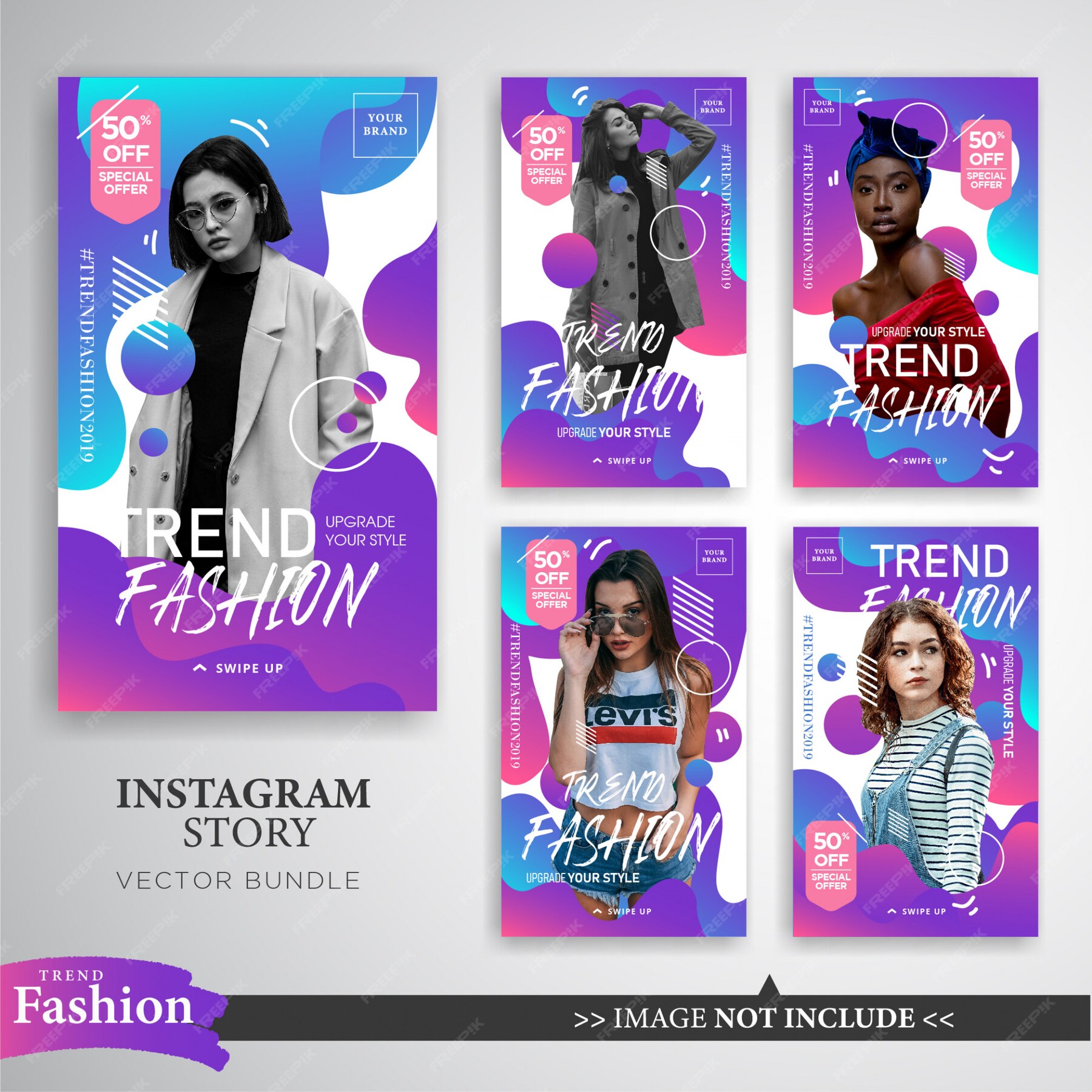 Premium Vector Colorful Fashion Sale Instagram Stories Template