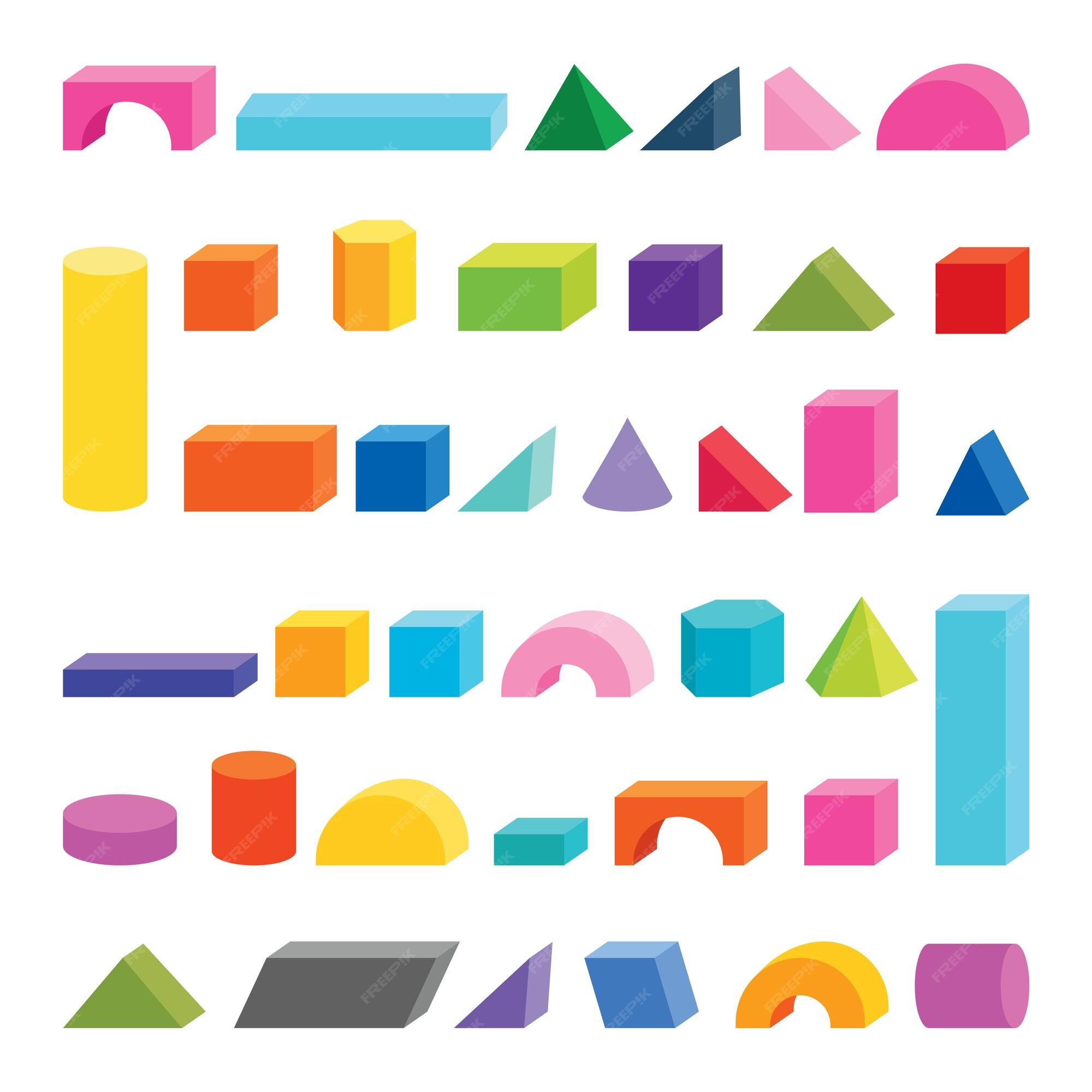 Premium Vector | Colorful Flat Building Game Blocks Premium Vector | Colorful Flat Building Game Blocks