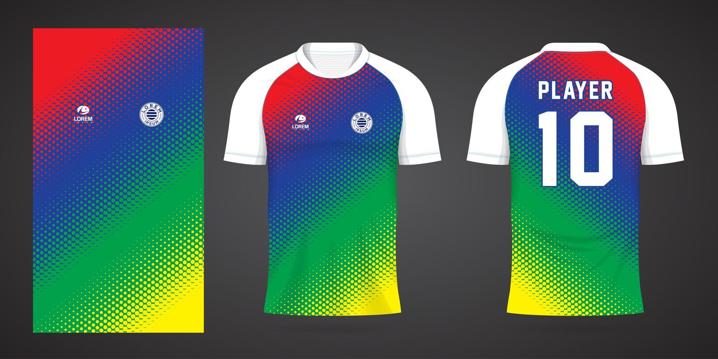 Premium Vector Colorful Football Jersey Sport Design Template