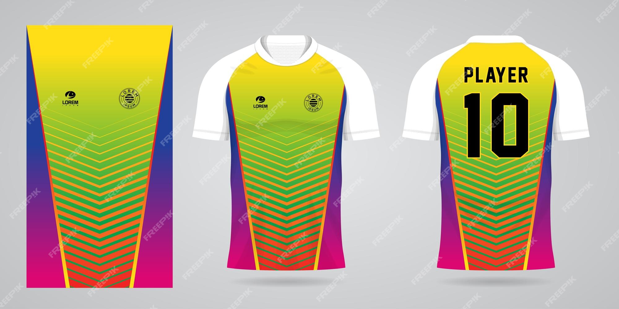 Premium Vector Colorful Football Jersey Sport Design Template