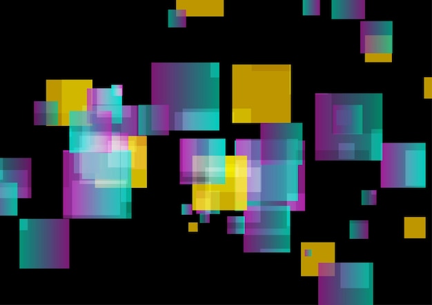 Premium Vector | Colorful glossy squares abstract tech background Premium Vector | Colorful glossy squares abstract tech background