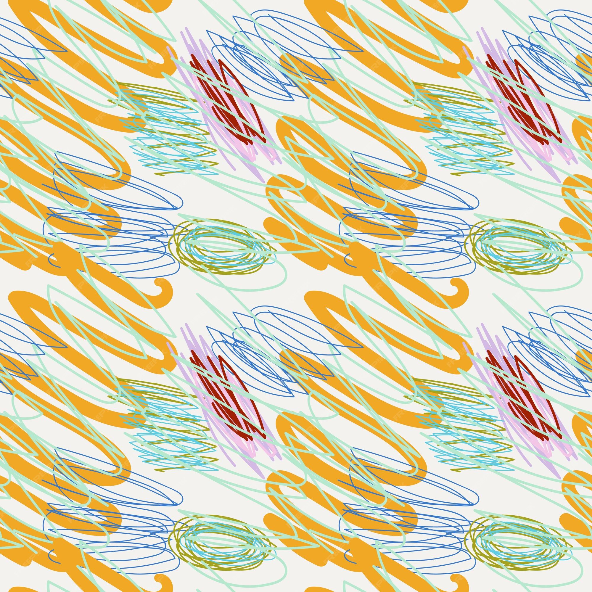 Premium Vector | Colorful hand drawn doodle seamless pattern with ... Premium Vector | Colorful hand drawn doodle seamless pattern with ...