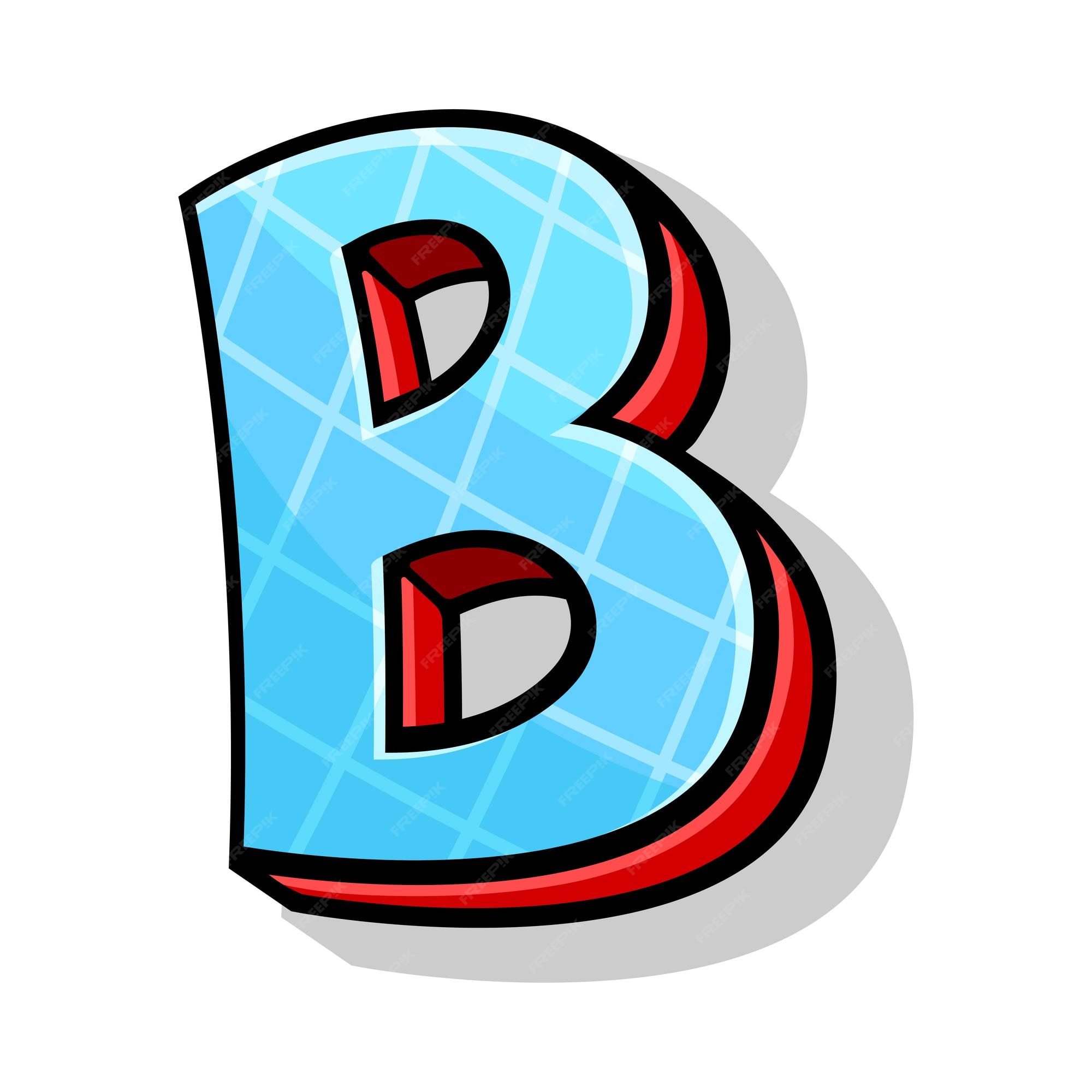 Premium Vector | Colorful isometric blue and red capital letter B in ... Premium Vector | Colorful isometric blue and red capital letter B in ...