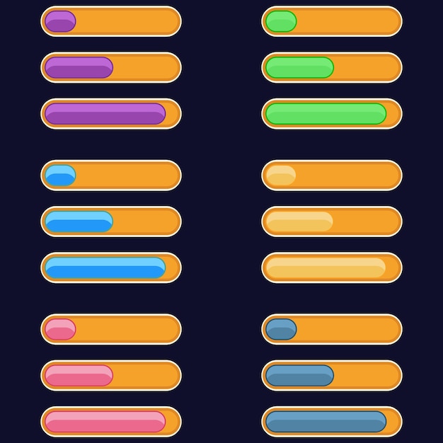 Premium Vector | Colorful loading, experience, progress Premium Vector | Colorful loading, experience, progress