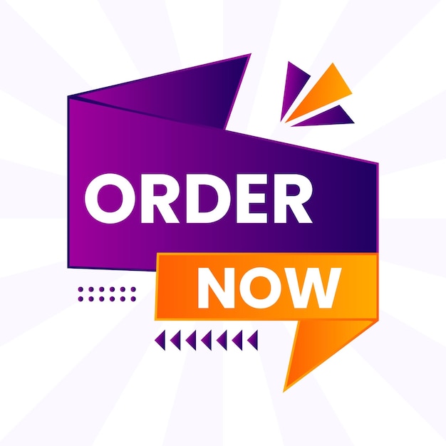 Premium Vector | Colorful order now banner Premium Vector | Colorful order now banner