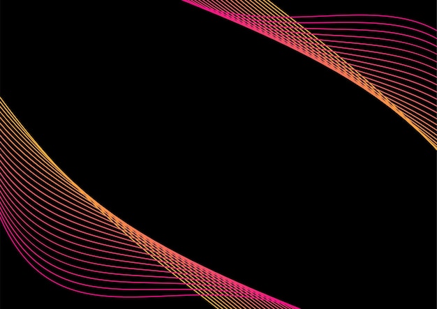 Premium Vector | Colorful streamline abstract a3 poster black background Premium Vector | Colorful streamline abstract a3 poster black background