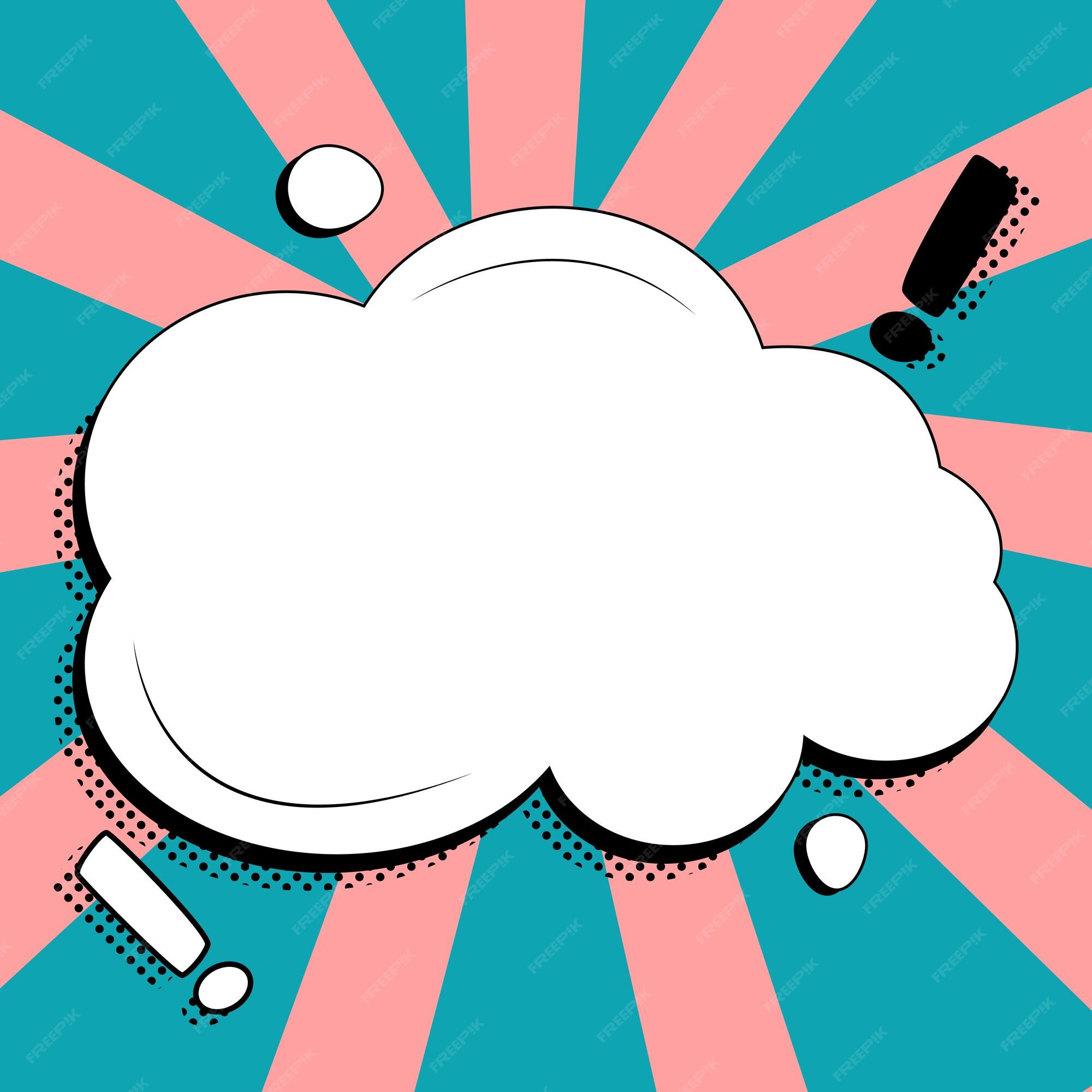 Colored Speech Bubble Template