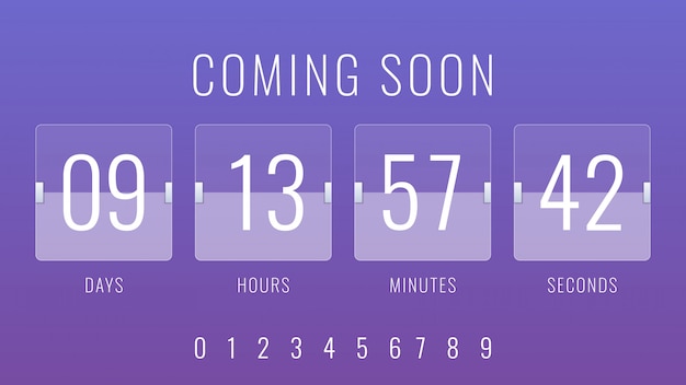 Premium Vector | Flip countdown clock counter timer Premium Vector | Flip countdown clock counter timer