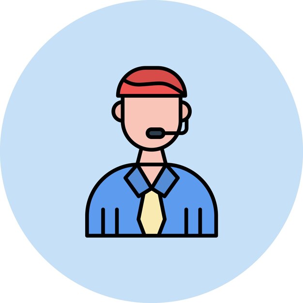 Premium Vector | Commentator Flat Illustration Premium Vector | Commentator Flat Illustration