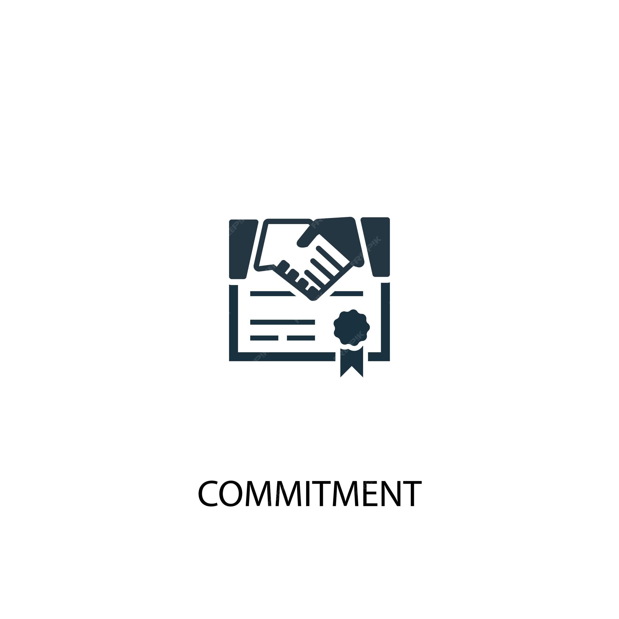 Premium Vector | Commitment icon. simple element illustration. commitment concept symbol design ...