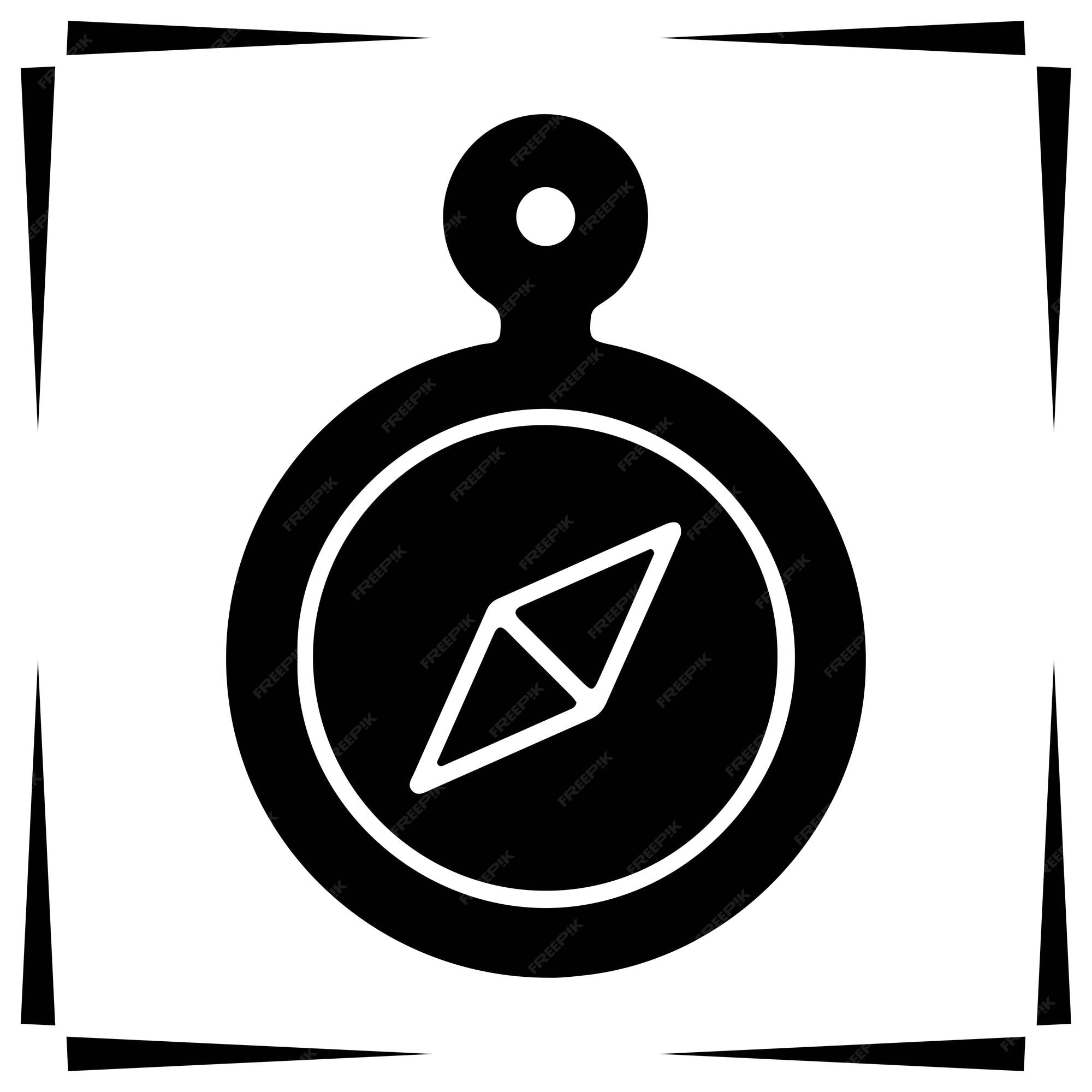 Premium Vector Compass Silhouette Illustration Compass Silhouette Icon