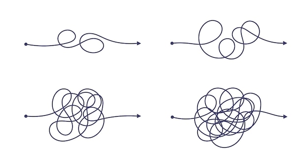 Premium Vector | Complex and easy simple way from start to end vector ... Premium Vector | Complex and easy simple way from start to end vector ...