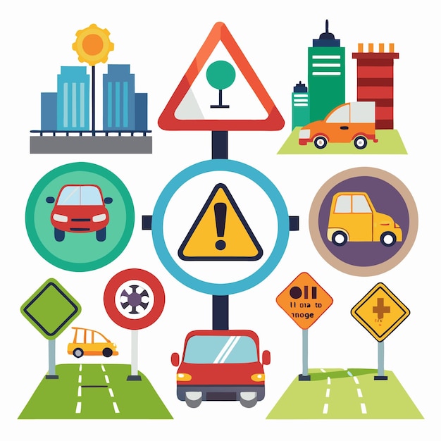 Premium Vector | Comprehensive Guide to Traffic Signs Enhancing Road Safety Premium Vector | Comprehensive Guide to Traffic Signs Enhancing Road Safety