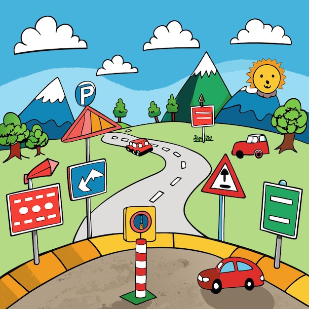 Premium Vector | Comprehensive Guide to Traffic Signs Enhancing Road Safety Premium Vector | Comprehensive Guide to Traffic Signs Enhancing Road Safety