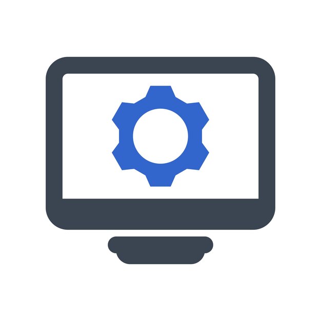 Premium Vector | Computer configuration icon vector image Premium Vector | Computer configuration icon vector image