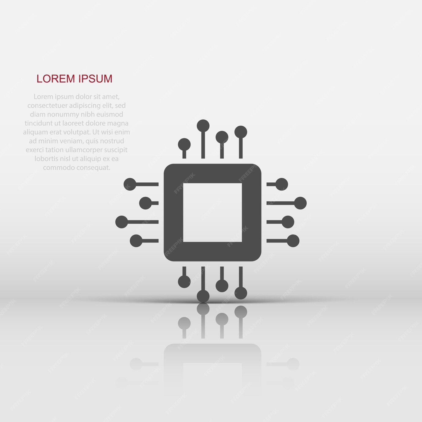 Premium Vector | Computer cpu icon in flat style circuit board vector ... Premium Vector | Computer cpu icon in flat style circuit board vector ...