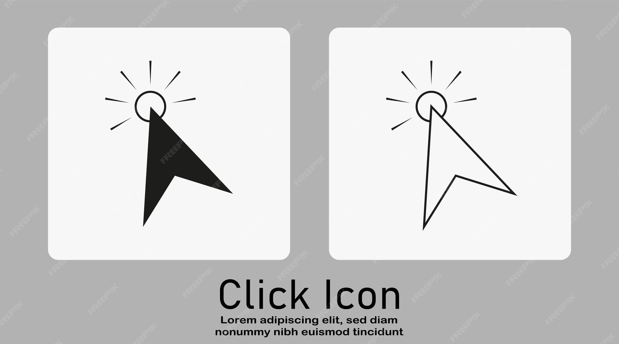 Premium Vector | Computer cursor click arrow pointing click link button ...