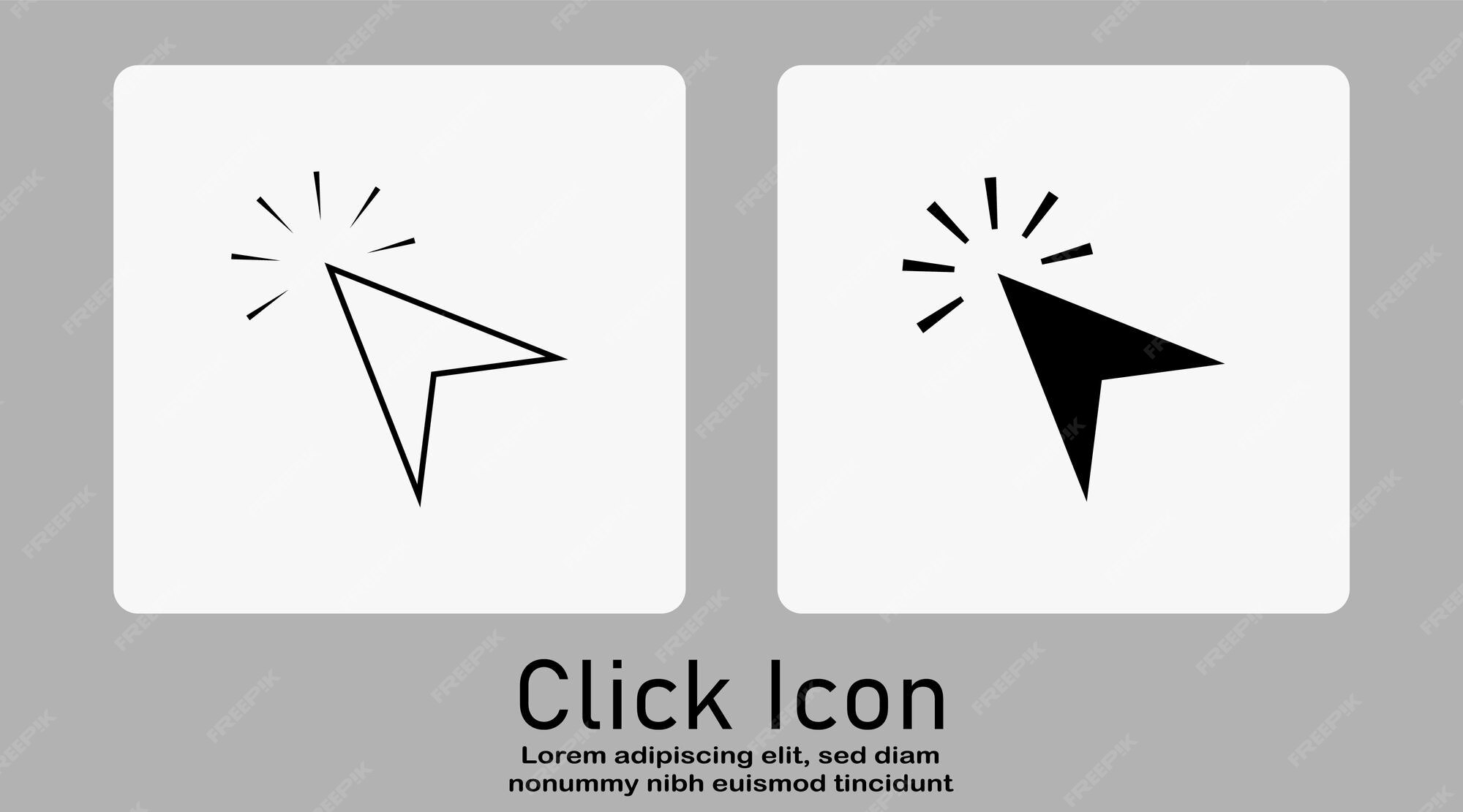 Premium Vector | Computer cursor click arrow pointing click link button vector isolated on a ...