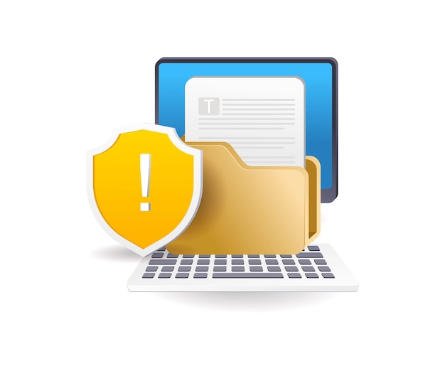 Premium Vector | Computer data security warning Premium Vector | Computer data security warning